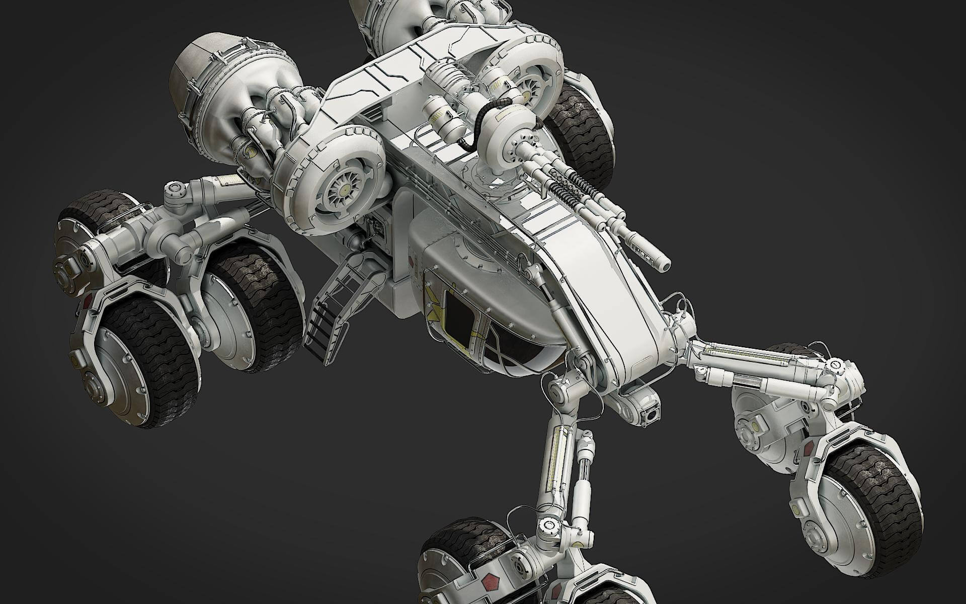 Sci-Fi Rover 3D Model by shontoloyo
