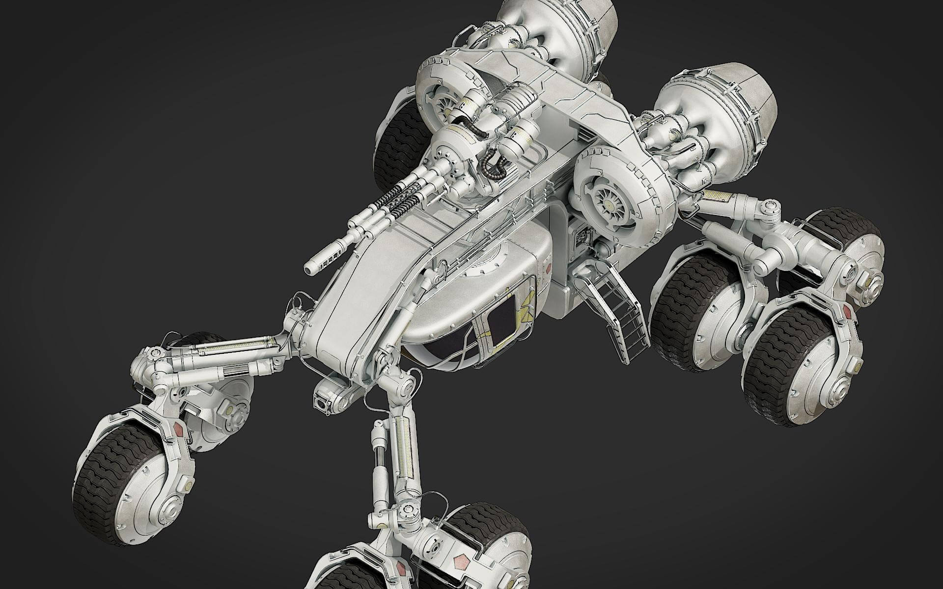 Sci-Fi Rover 3D Model by shontoloyo