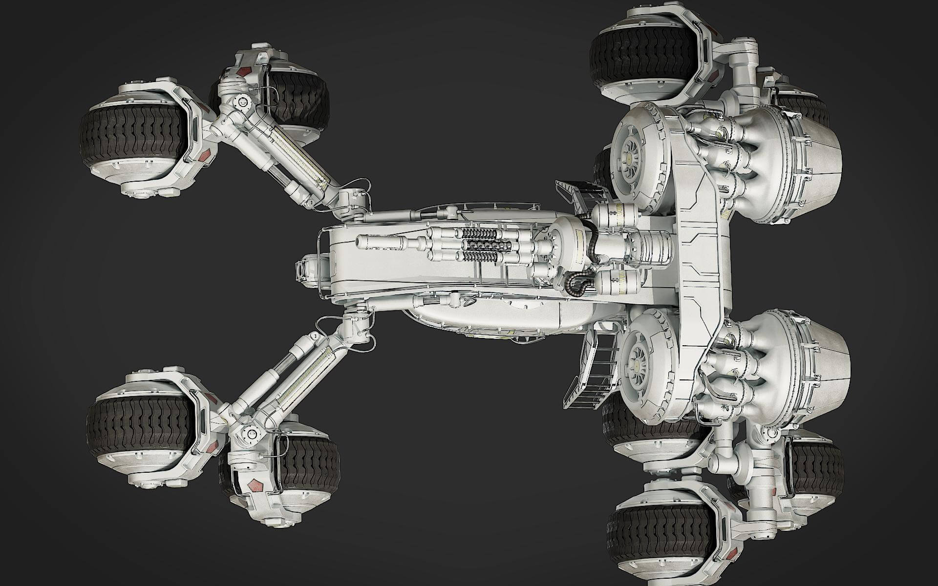 Sci-Fi Rover 3D Model by shontoloyo