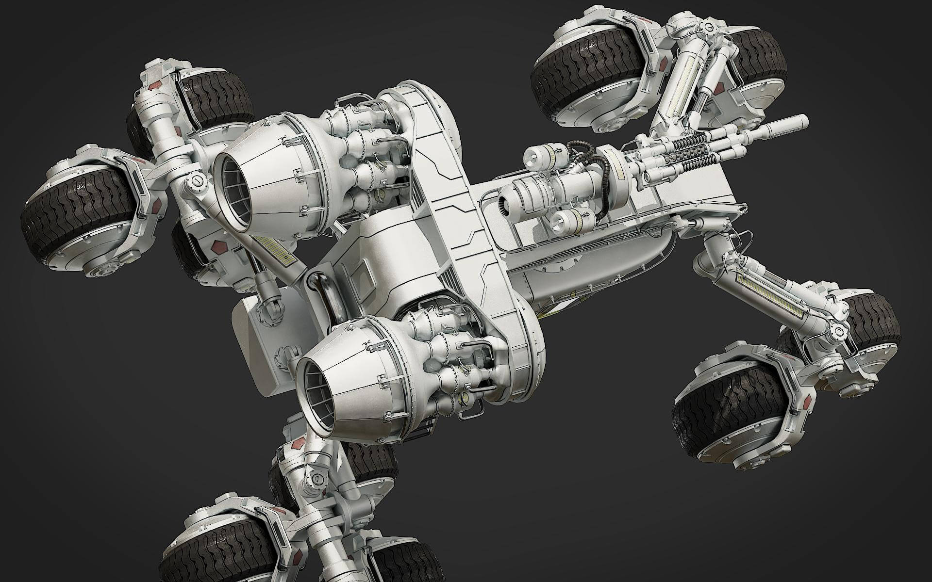 Sci-Fi Rover 3D Model by shontoloyo