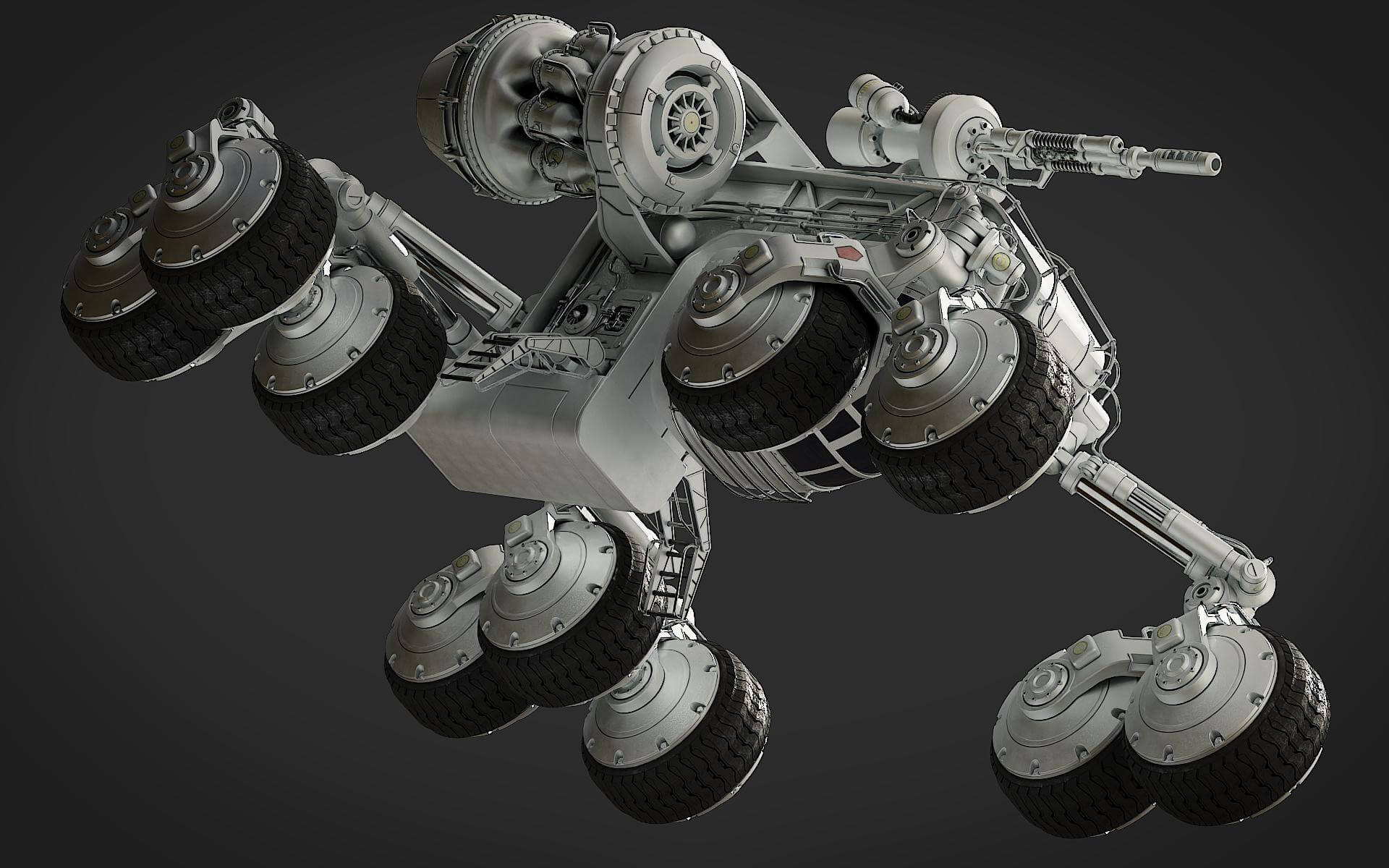 Sci-Fi Rover 3D Model by shontoloyo