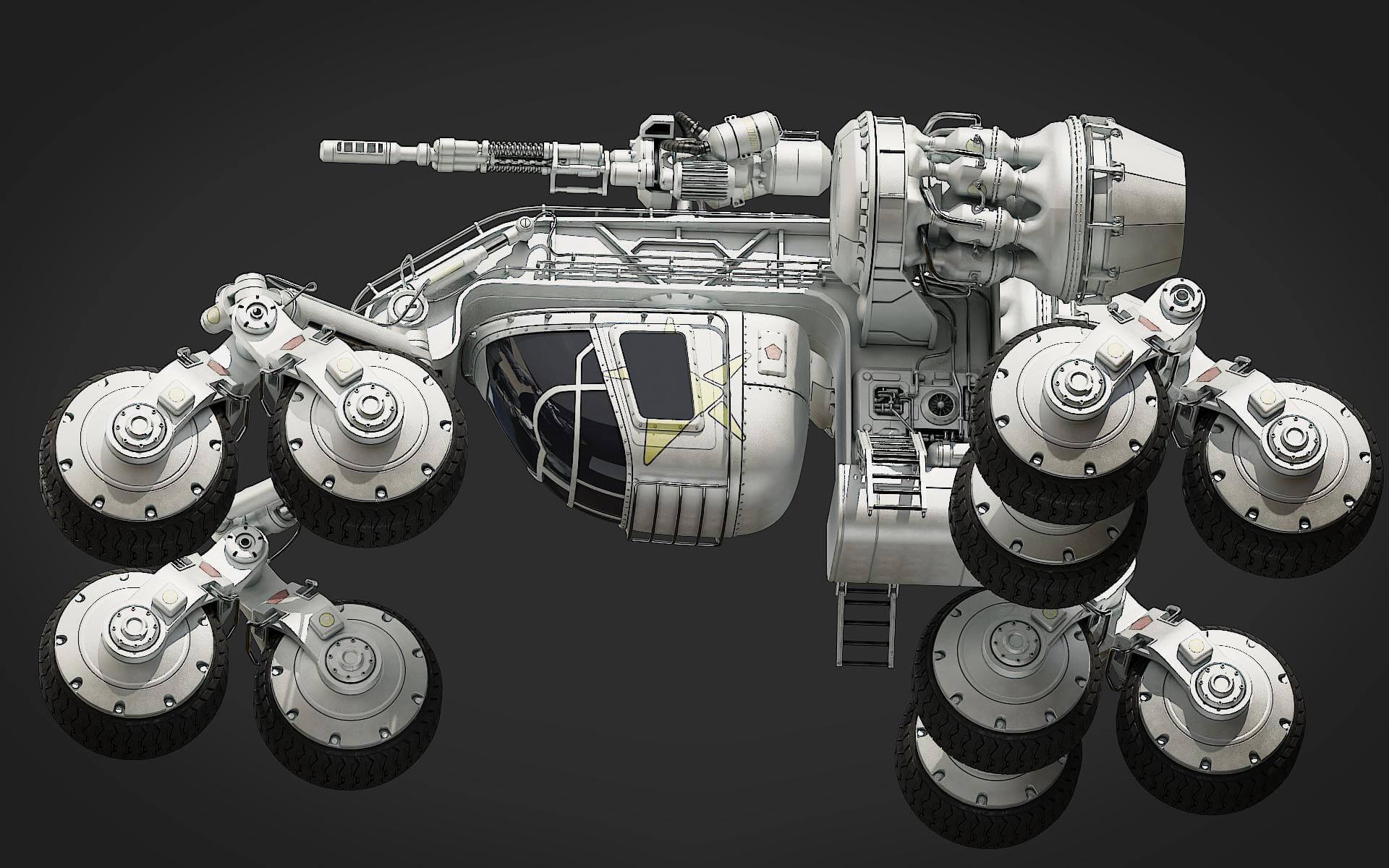Sci-Fi Rover 3D Model by shontoloyo