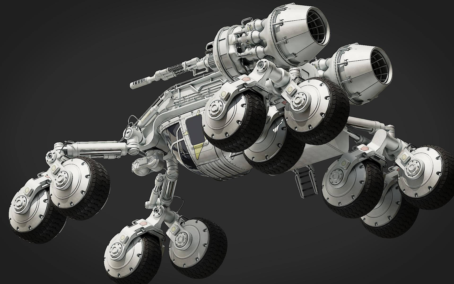 Sci-Fi Rover 3D Model by shontoloyo