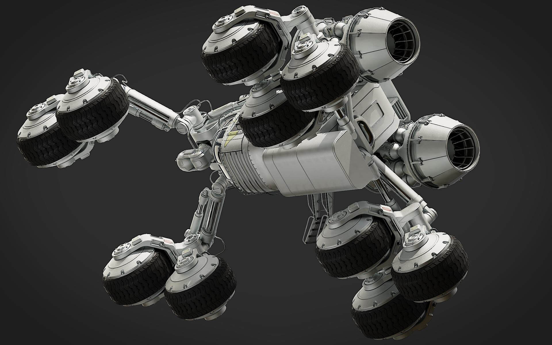 Sci-Fi Rover 3D Model by shontoloyo