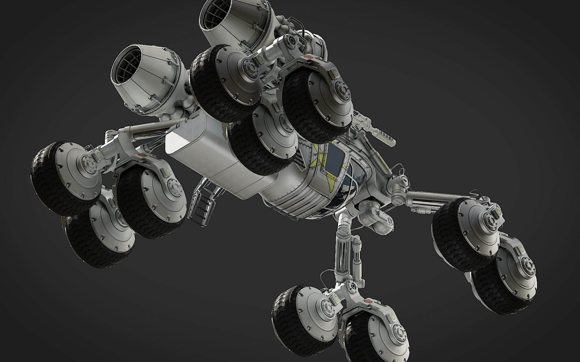 Sci-Fi Rover 3D Model by shontoloyo