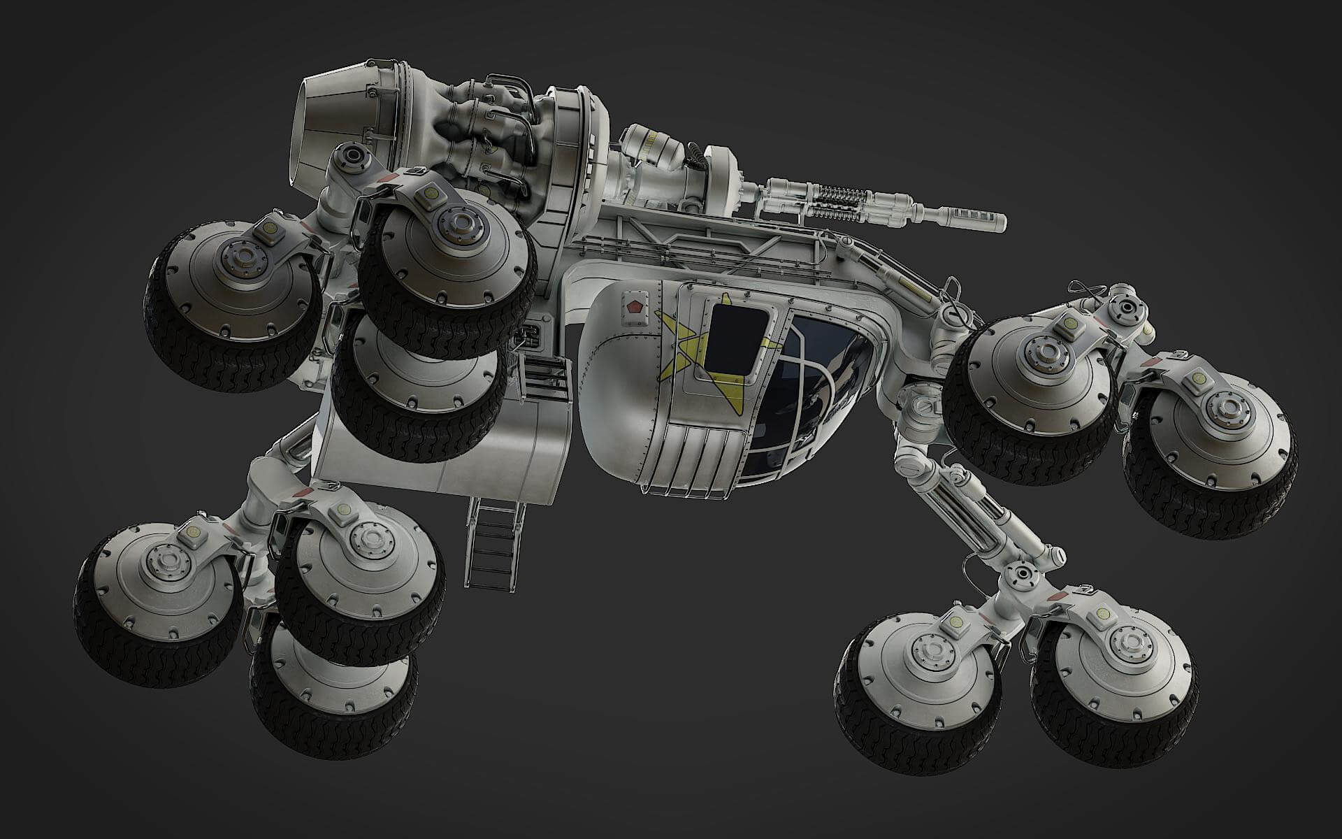 Sci-Fi Rover 3D Model by shontoloyo