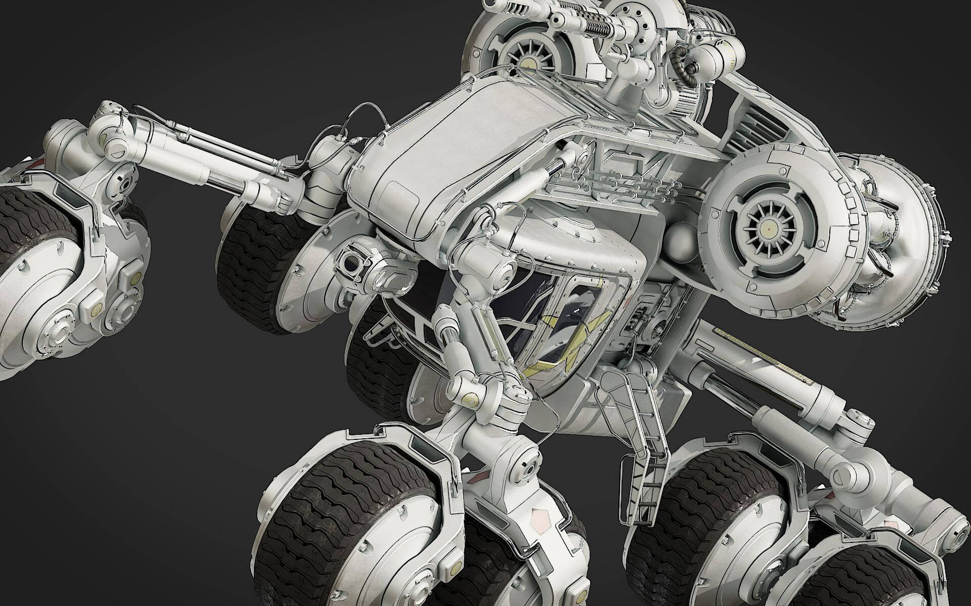 Sci-Fi Rover 3D Model by shontoloyo