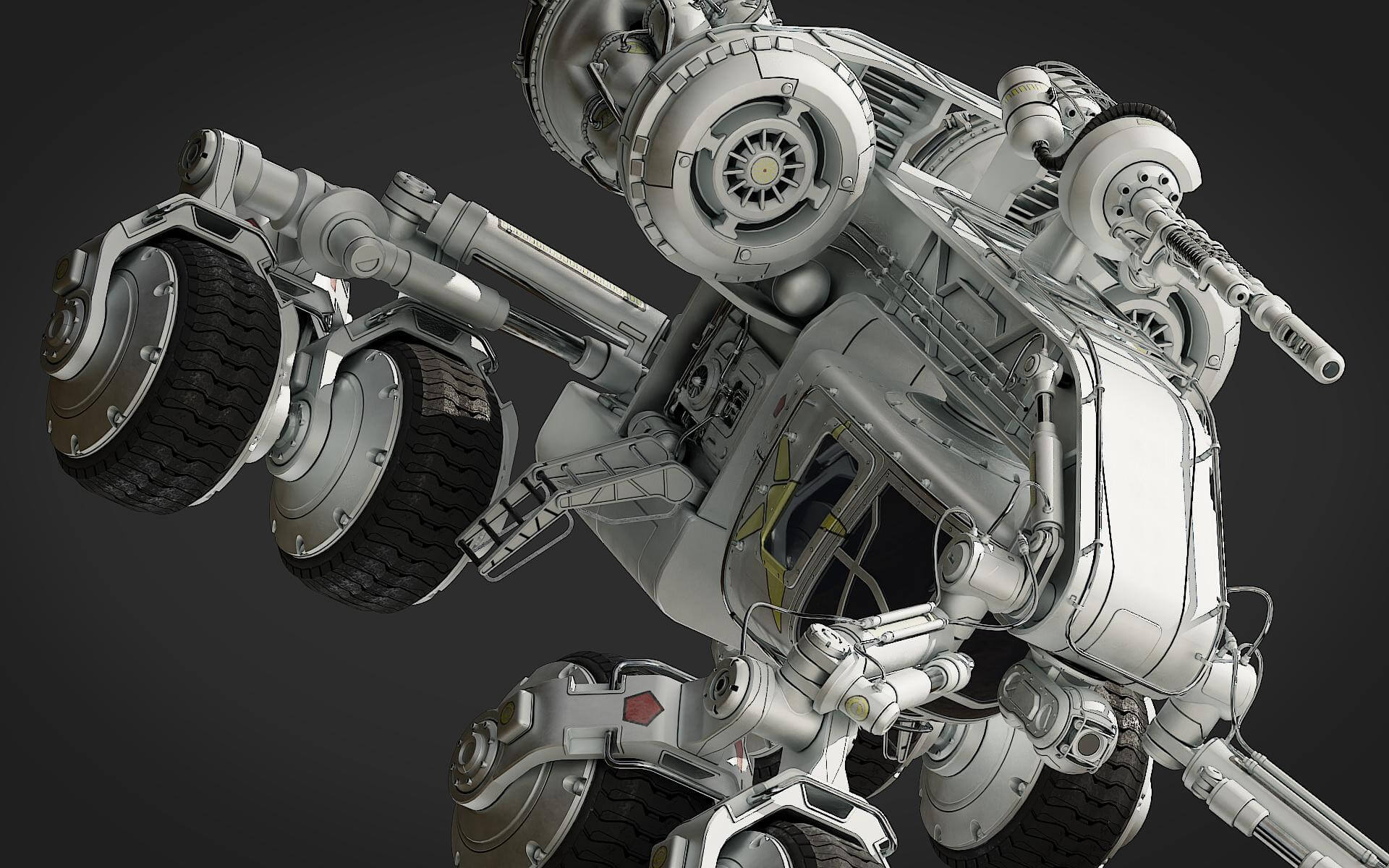 Sci-Fi Rover 3D Model by shontoloyo