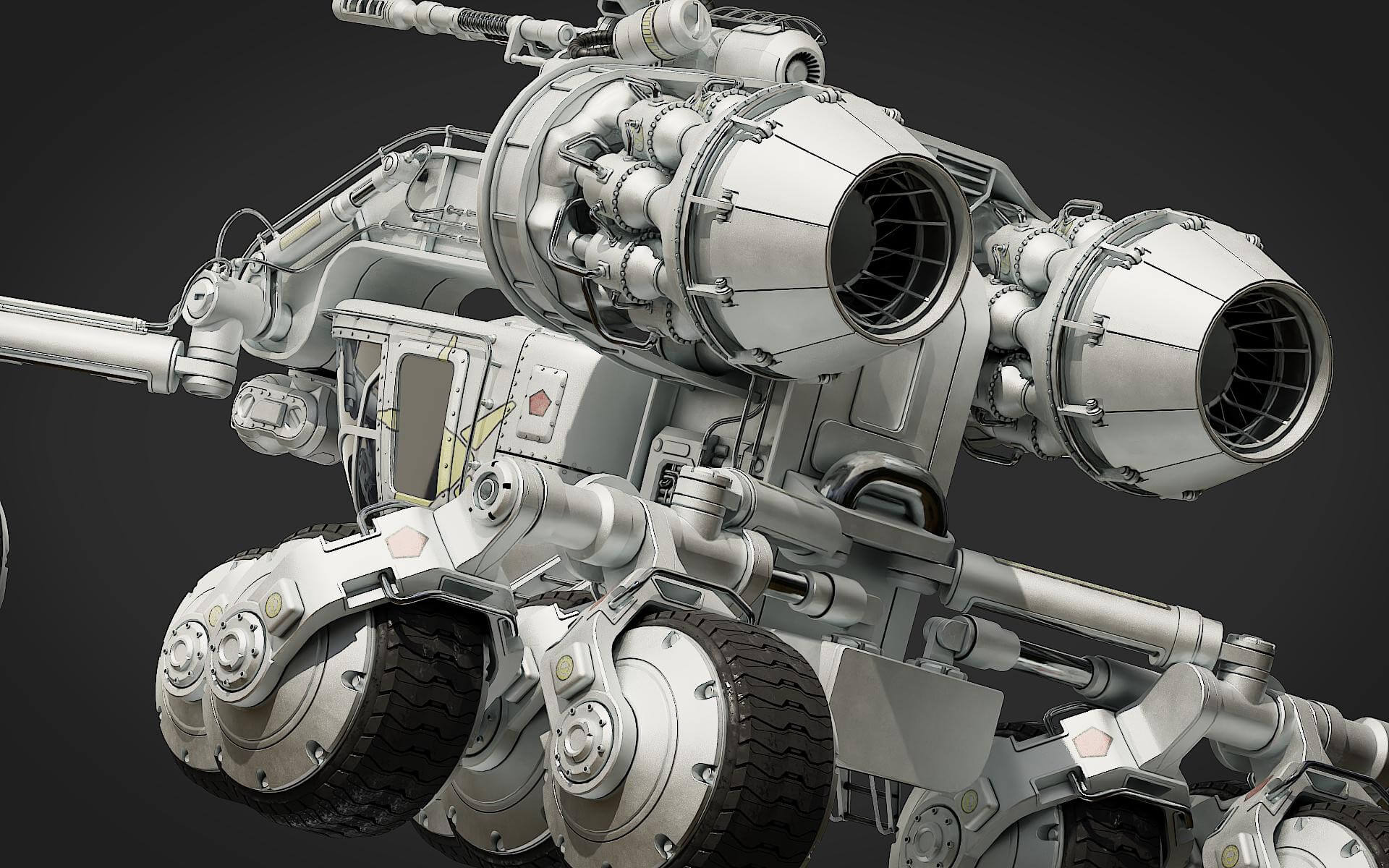 Sci-Fi Rover 3D Model by shontoloyo