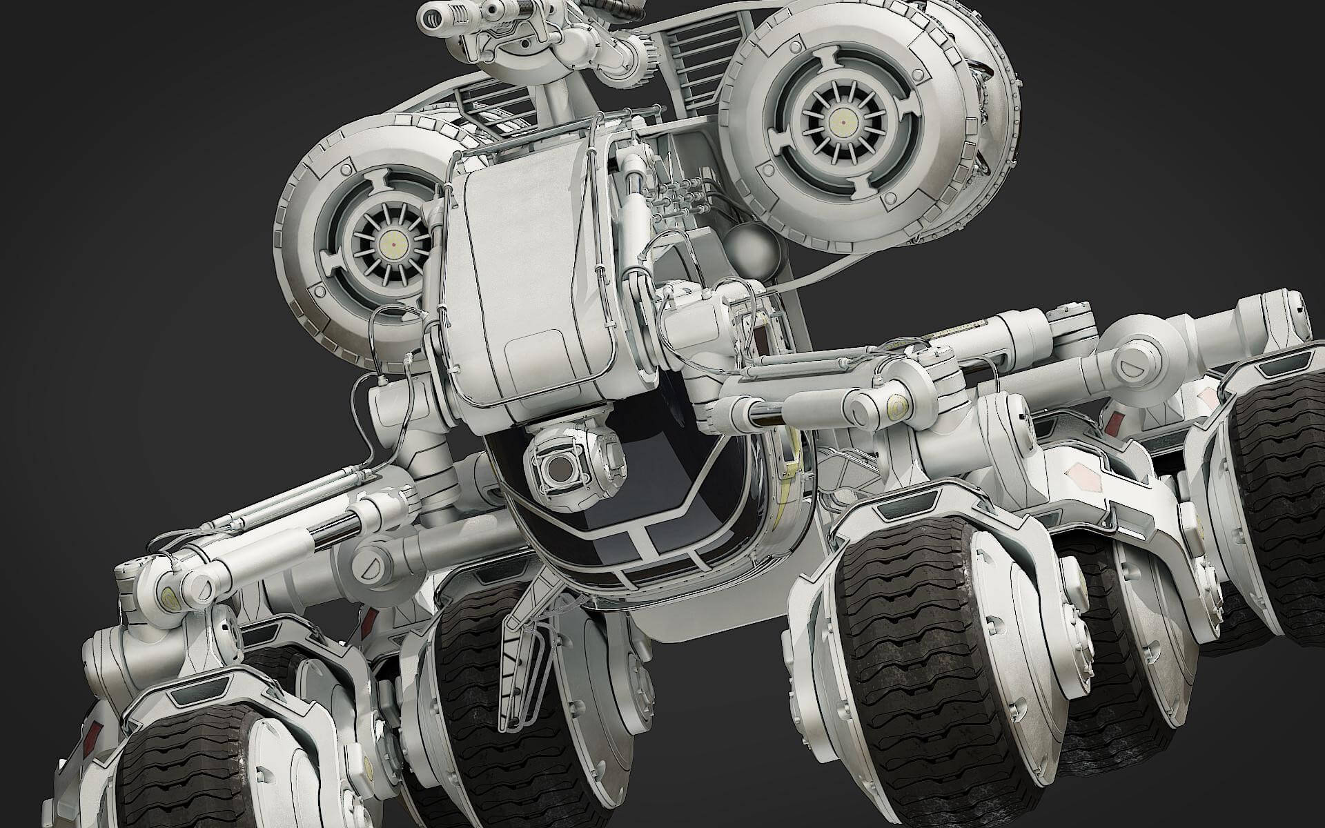 Sci-Fi Rover 3D Model by shontoloyo