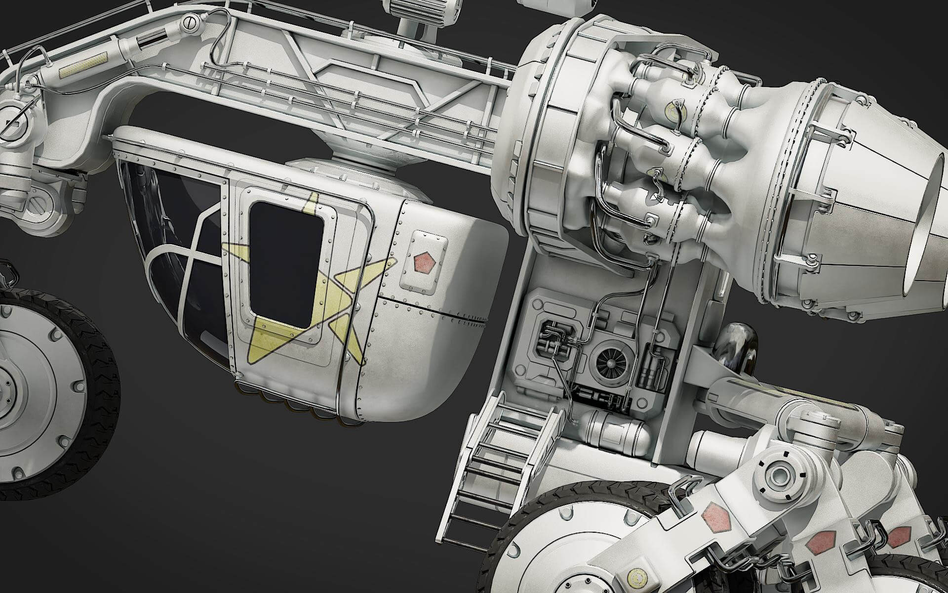 Sci-Fi Rover 3D Model by shontoloyo