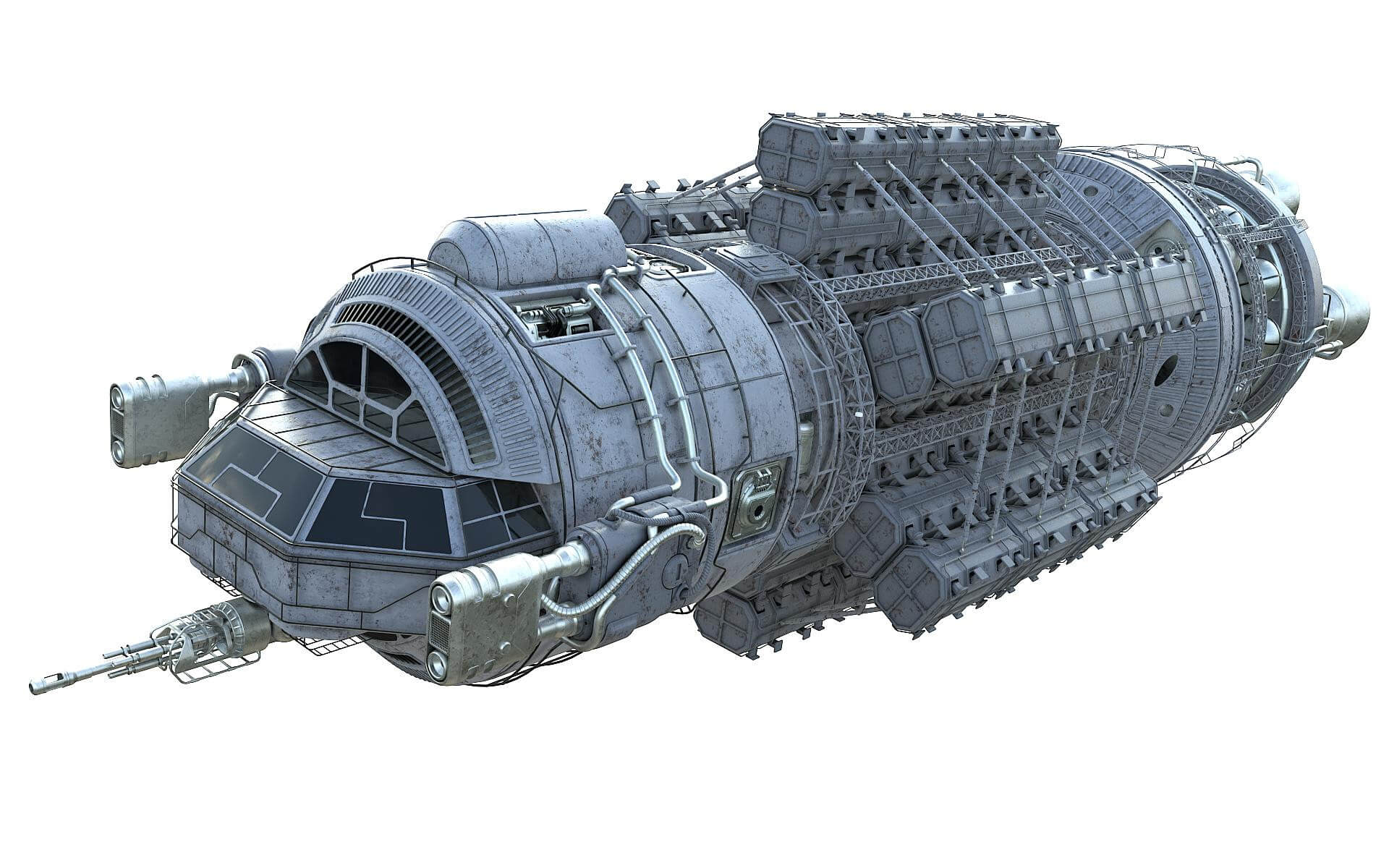 Sci-Fi Space Transport - 3D Model by shontoloyo
