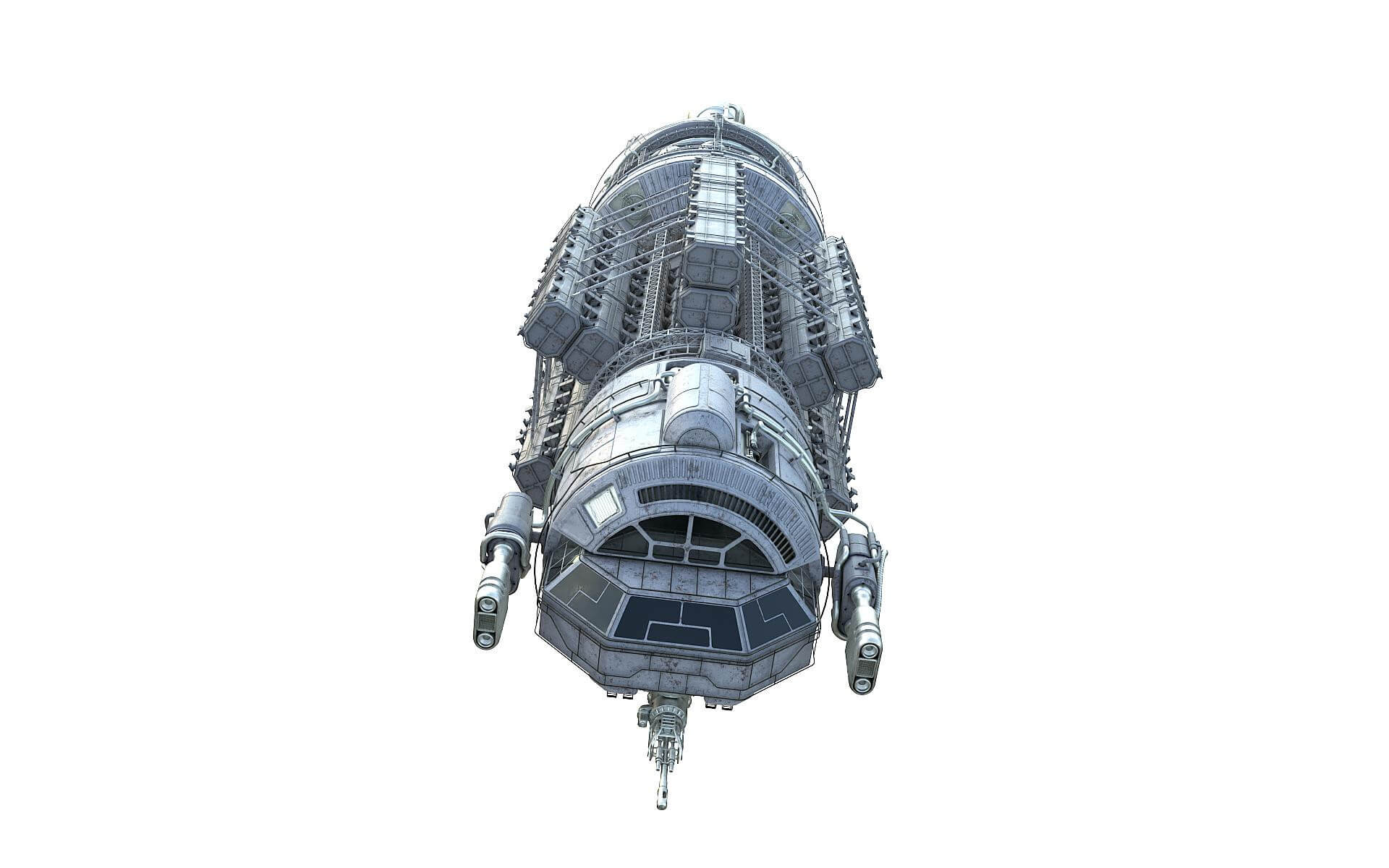 Sci-Fi Space Transport 3D Model by shontoloyo