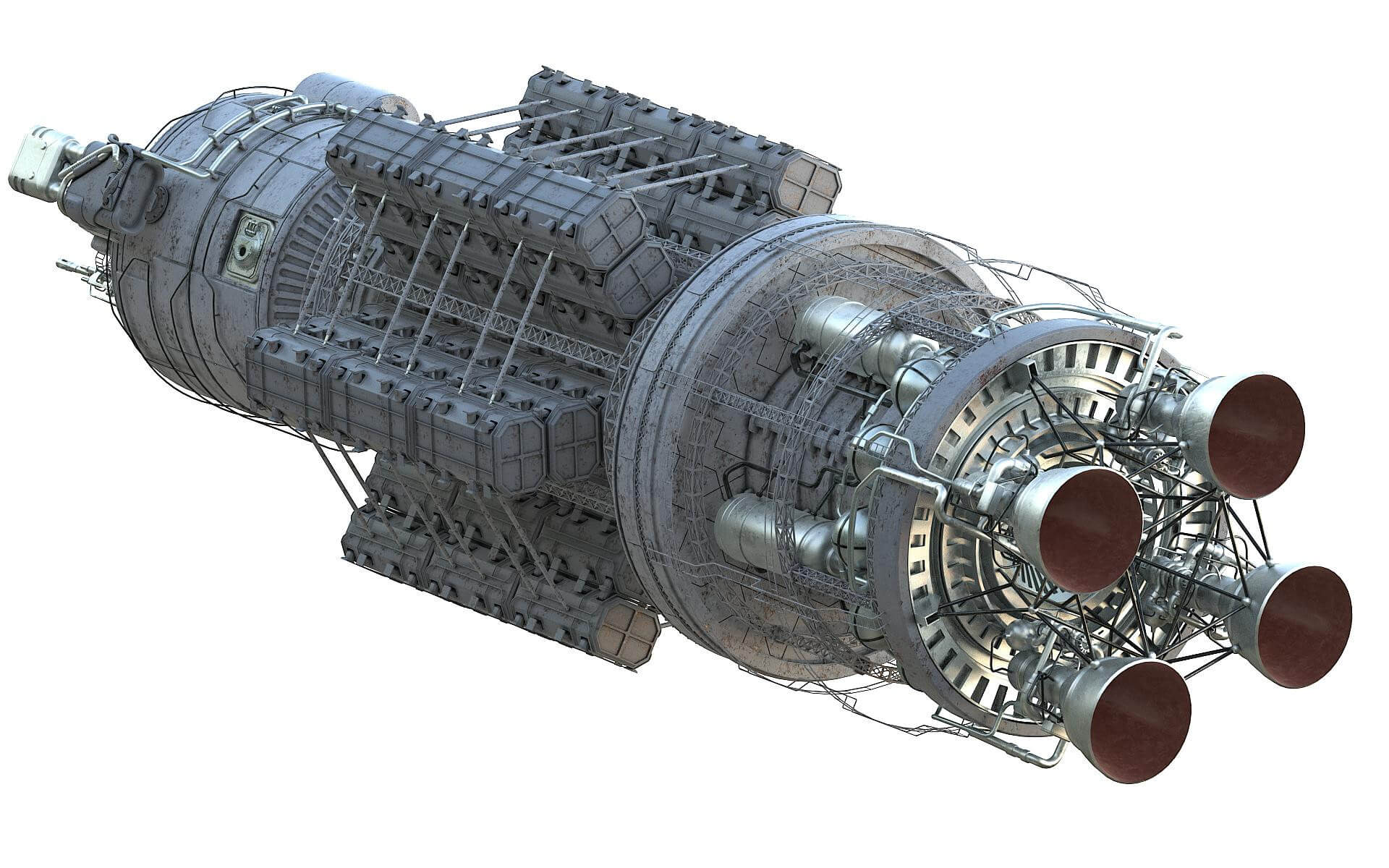 Sci-Fi Space Transport 3D Model by shontoloyo