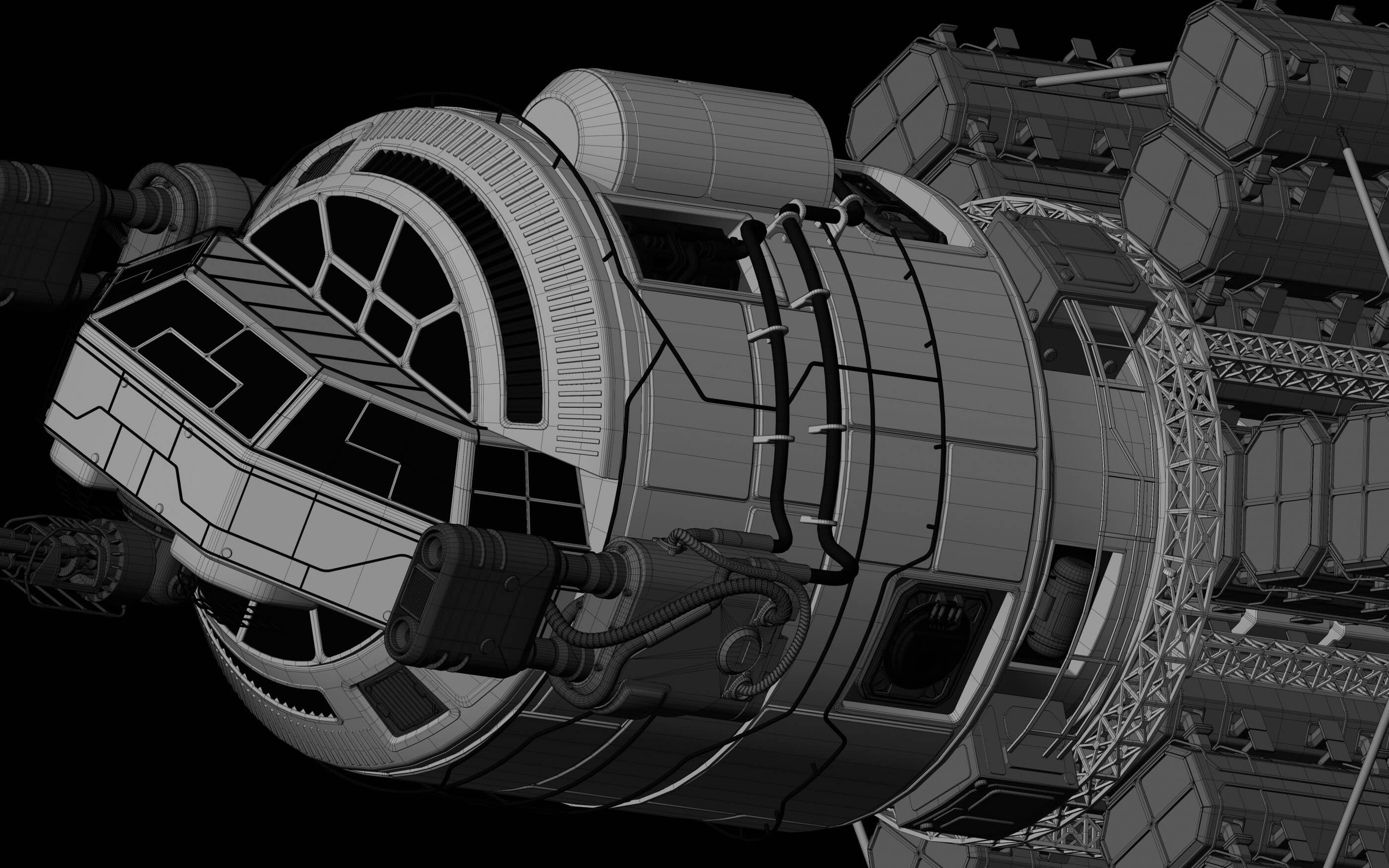 Sci-Fi Space Transport 3D Model by shontoloyo
