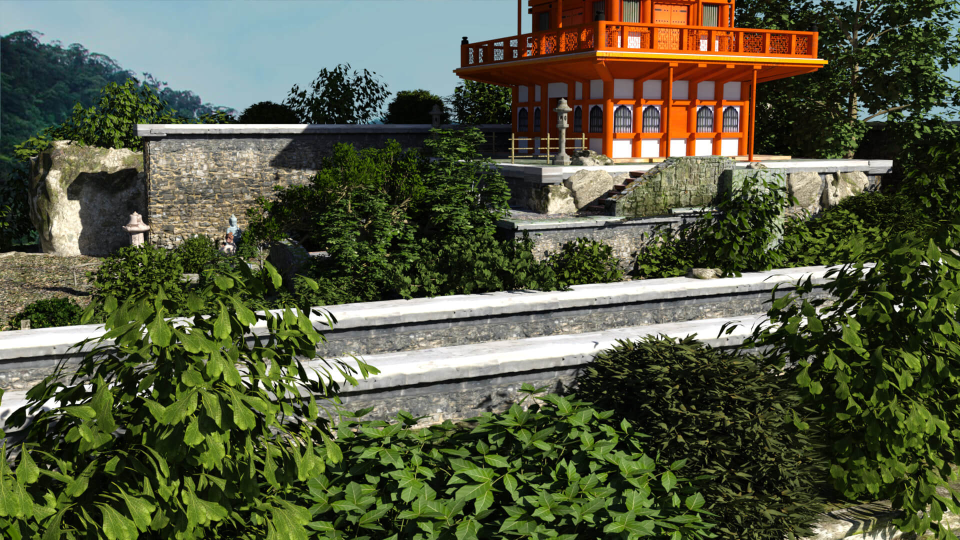 Ancient Pagoda - 3D Model by Shredder