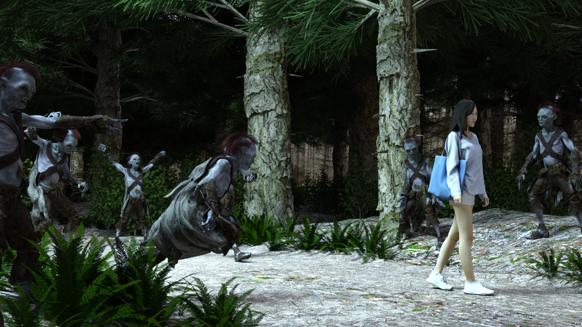 Bush Walking Track - Free 3D Model by Shredder