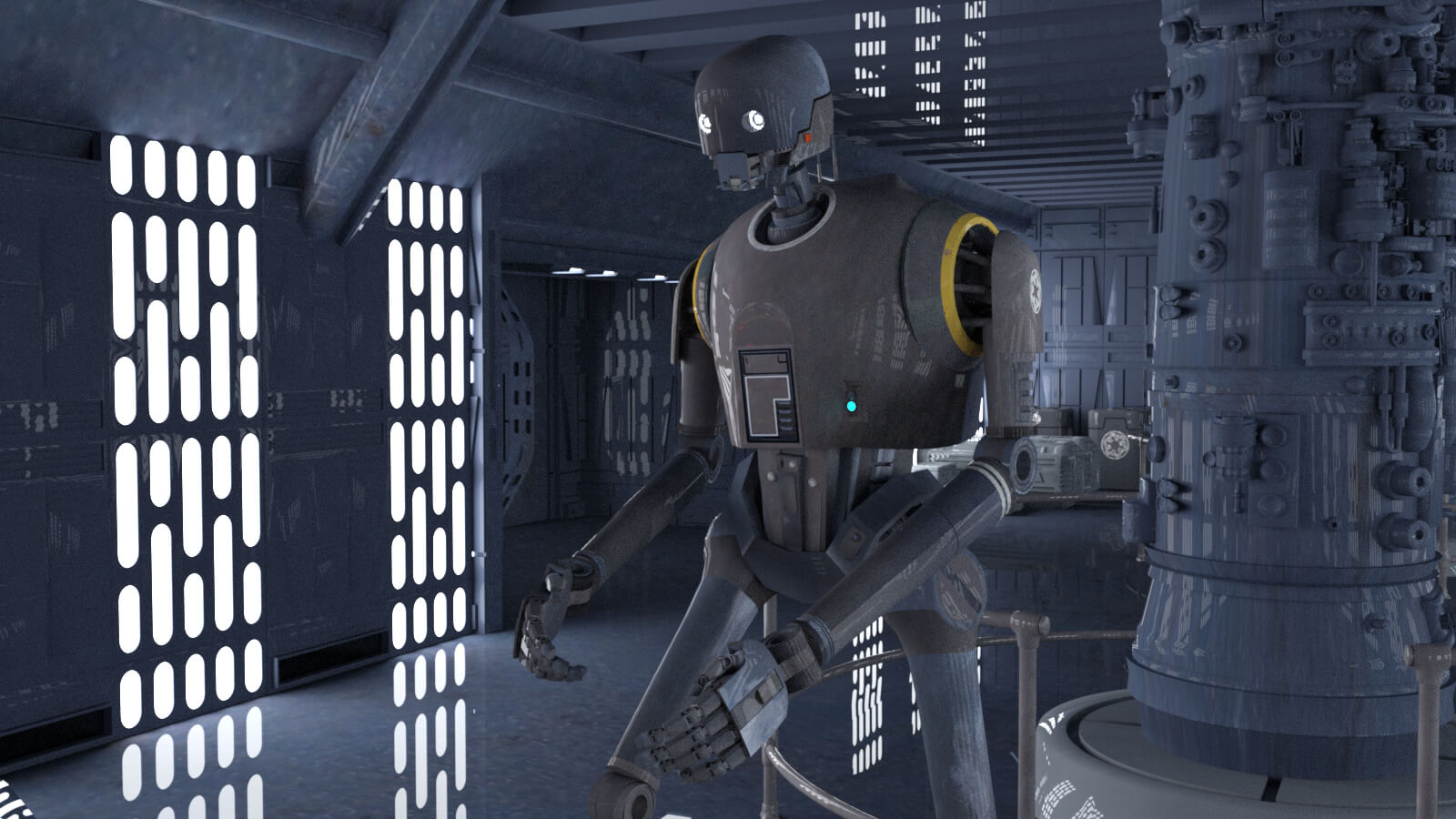 Death Star Interior and Droid - Daz Content by Shredder