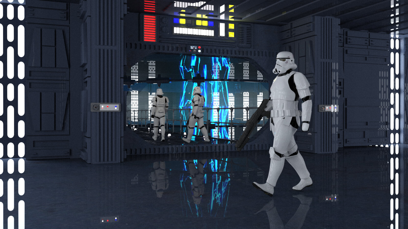 Death Star Interior and Droid - Daz Content by Shredder