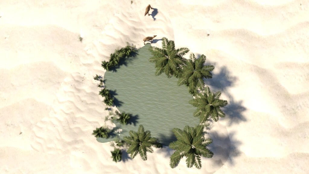 Desert Oasis - Free 3D Model by Shredder