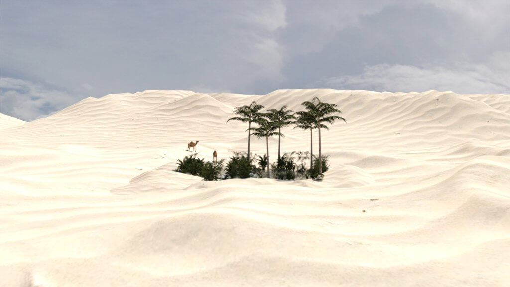 Desert Oasis - Free 3D Model by Shredder