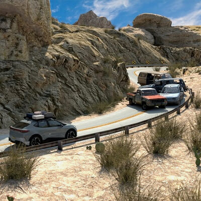 Desert Road Blockade for DAZ by Shredder