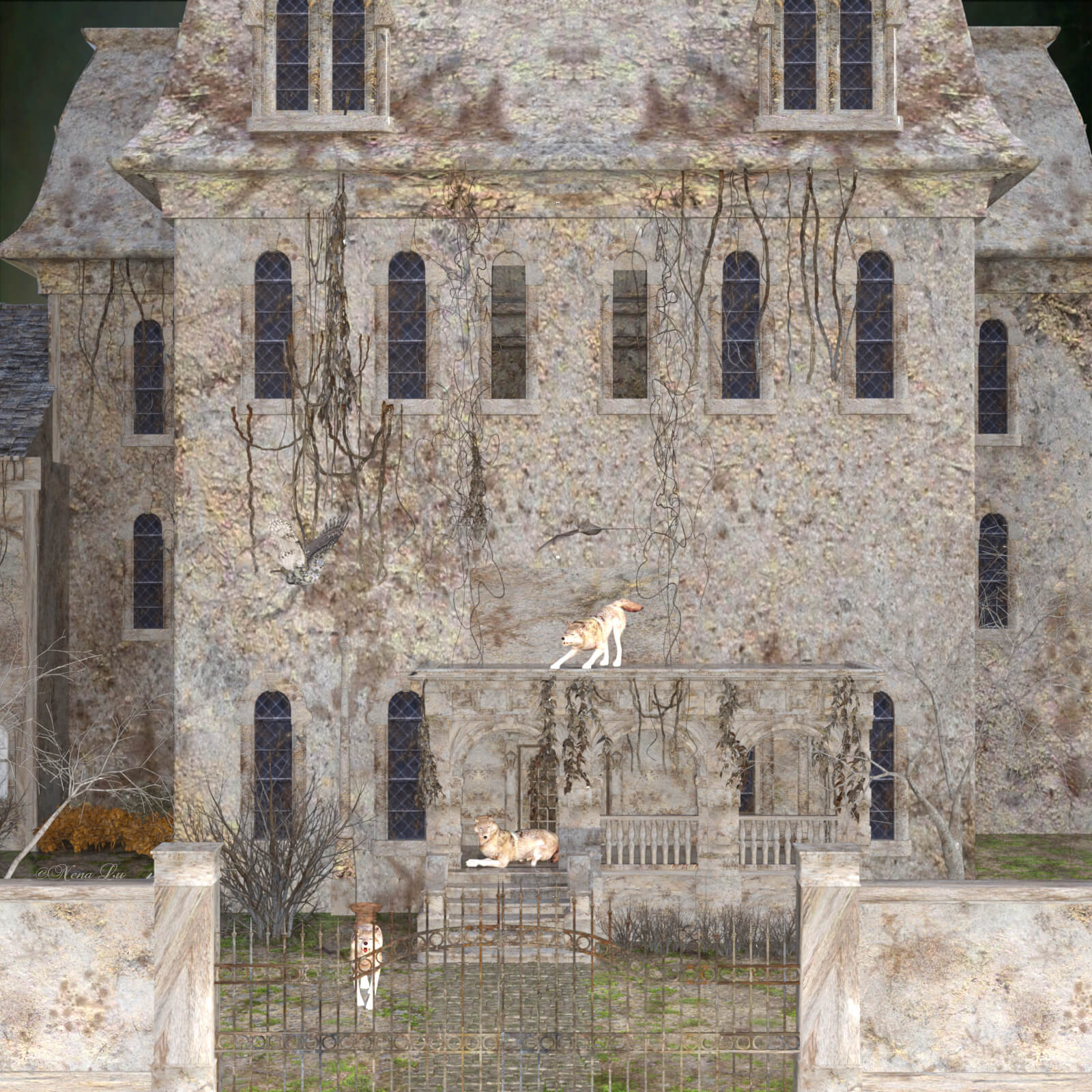 Haunted Mansion - Free 3D Model by Shredder