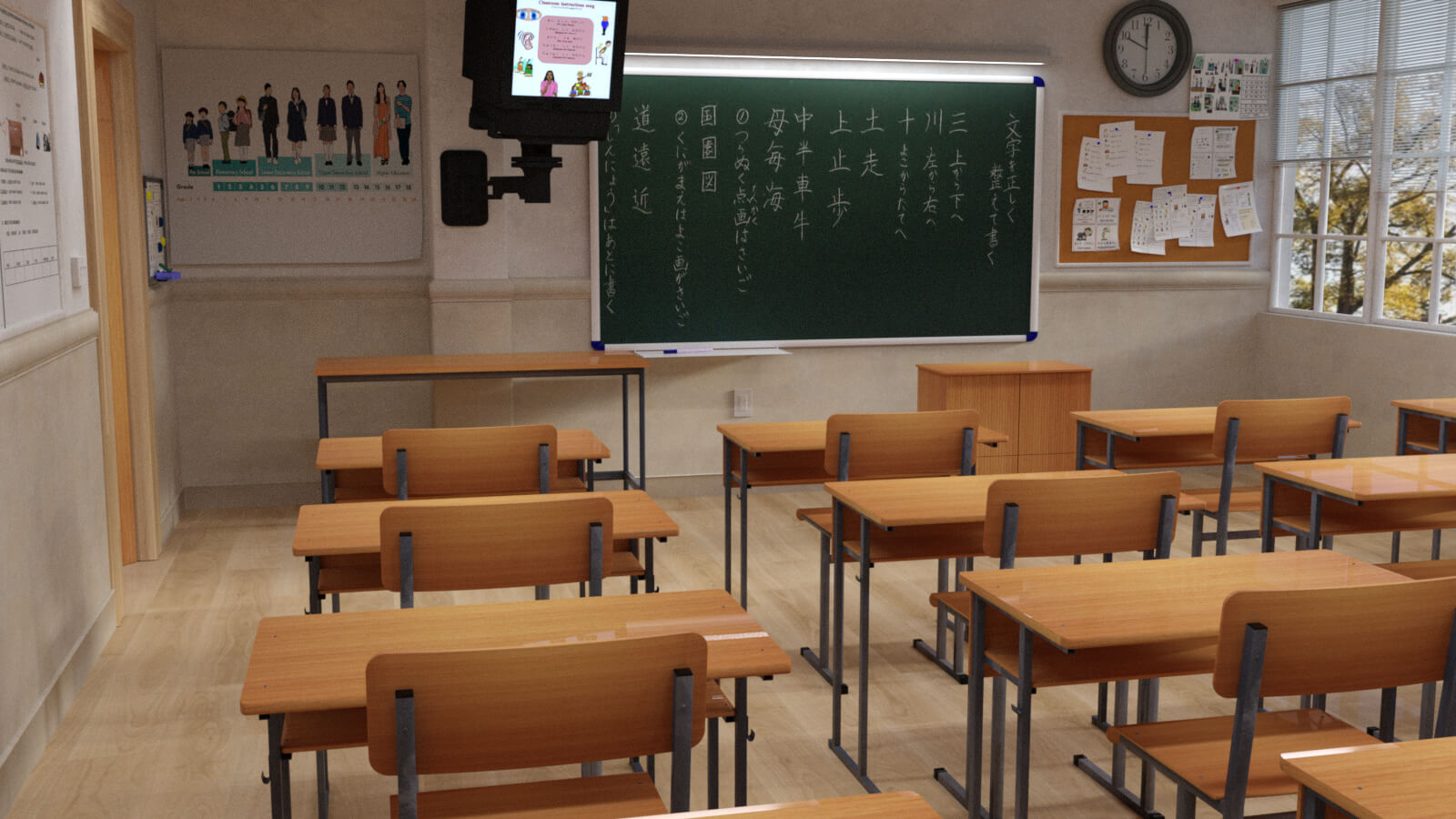 Japanese Classroom for DAZ by Shredder