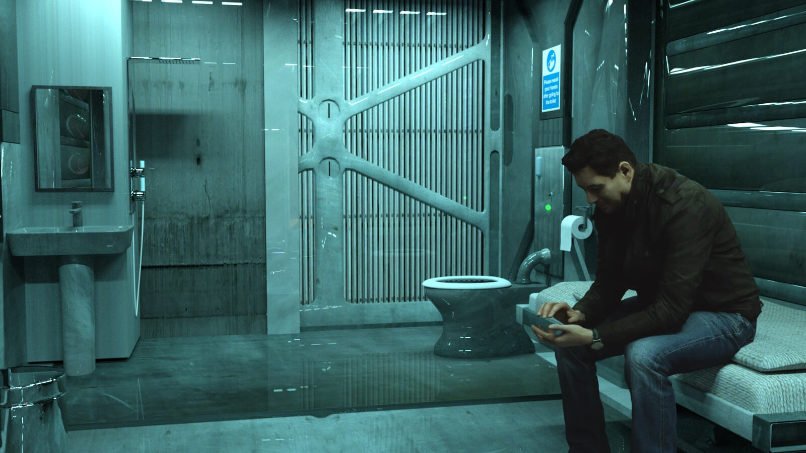 Sci-Fi Prison Plus 8 Posed Guards Daz Content by Shredder