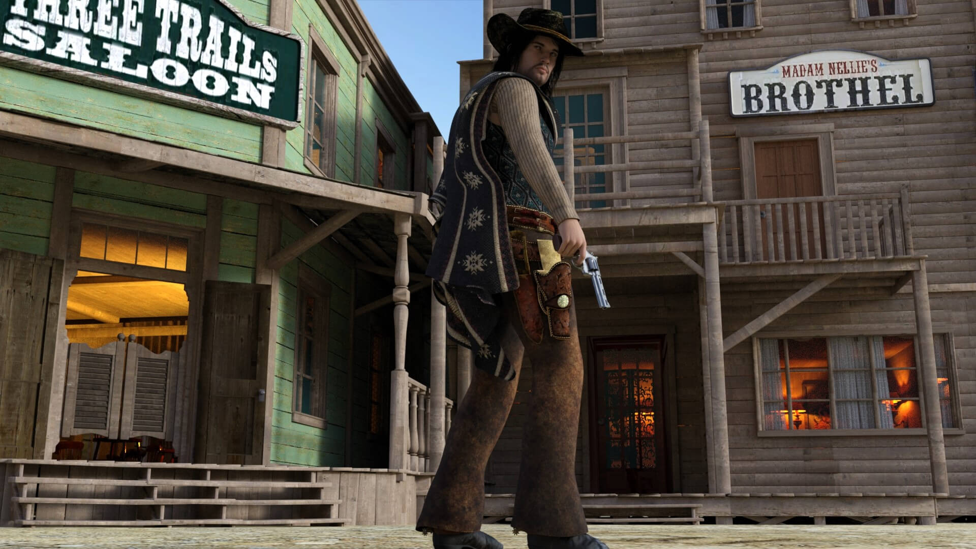 Wild West Main Street - Daz Content by Shredder