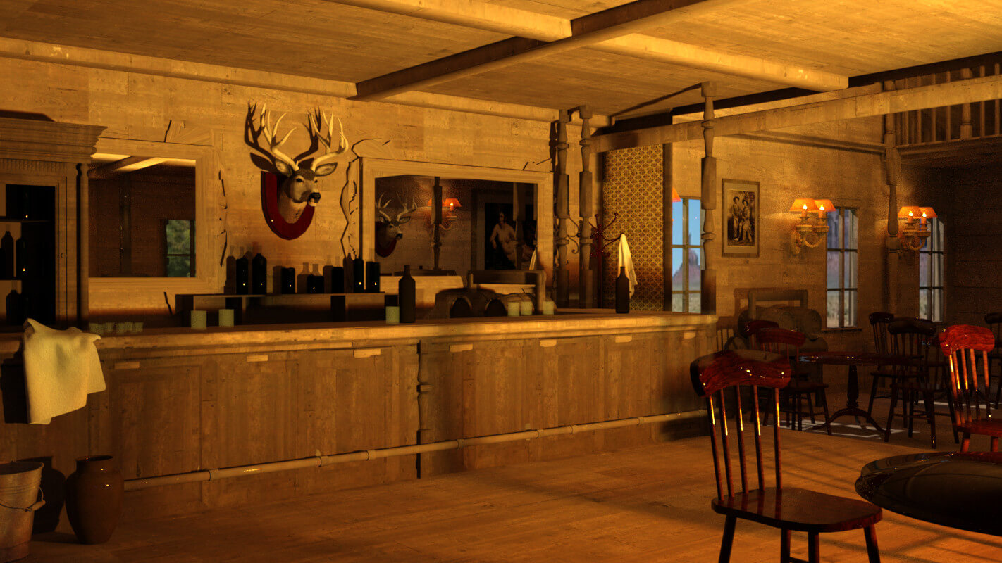Wild West Saloon - Free 3D Model by Shredder
