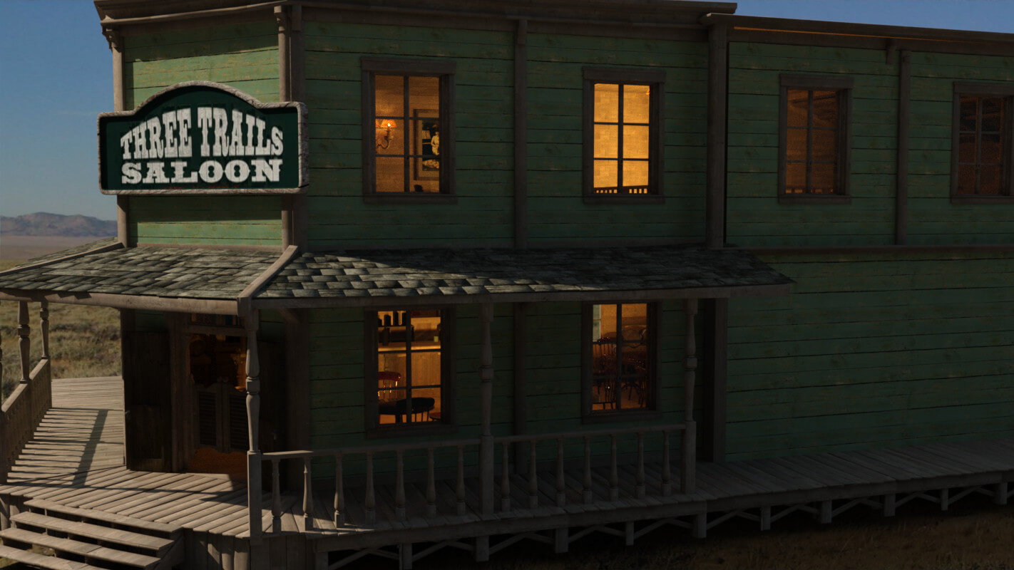 Wild West Saloon - Free 3D Model by Shredder