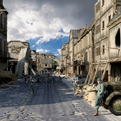 WW2 Town Ruins for DAZ by Shredder