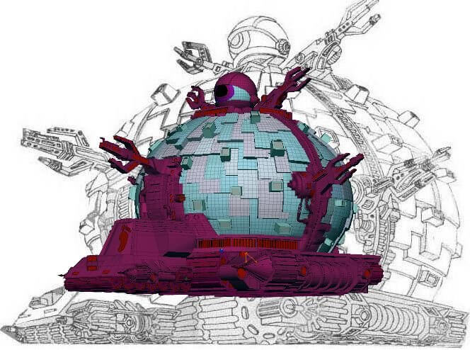 Technodrome - Lets Kick Shell! 3D Model by Shredder565