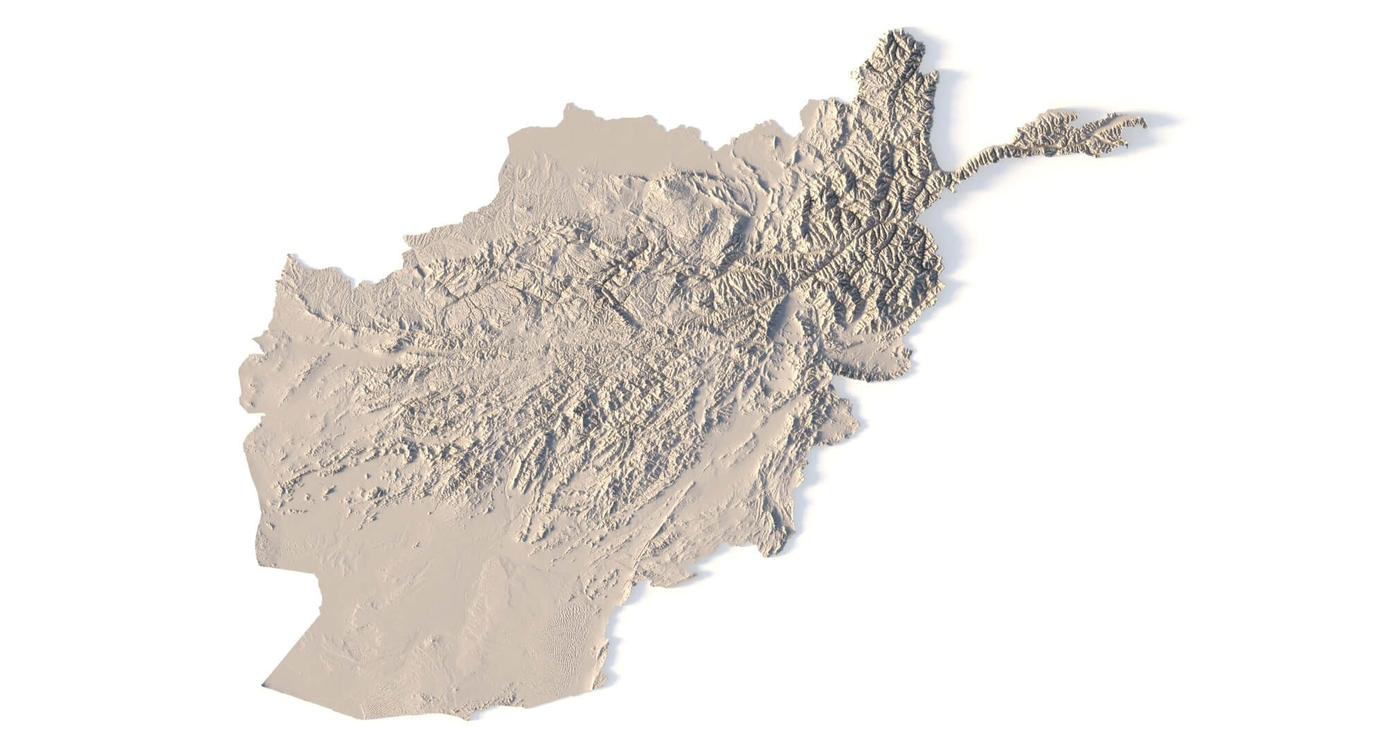 Afghanistan Terrain for Printing and Design - 3D Model by Shustrik