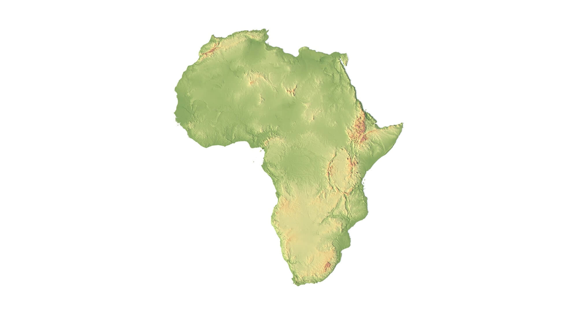 Africa Terrain 3D Map by Shustrik