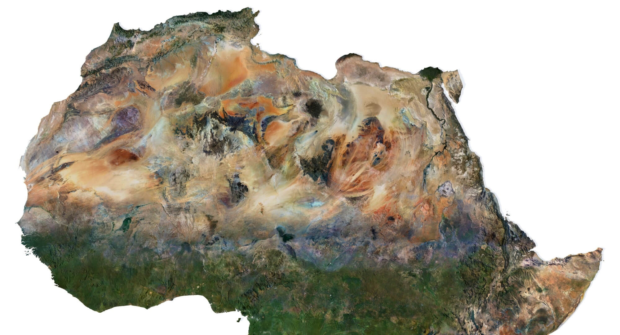 Africa Terrain 3D Map by Shustrik