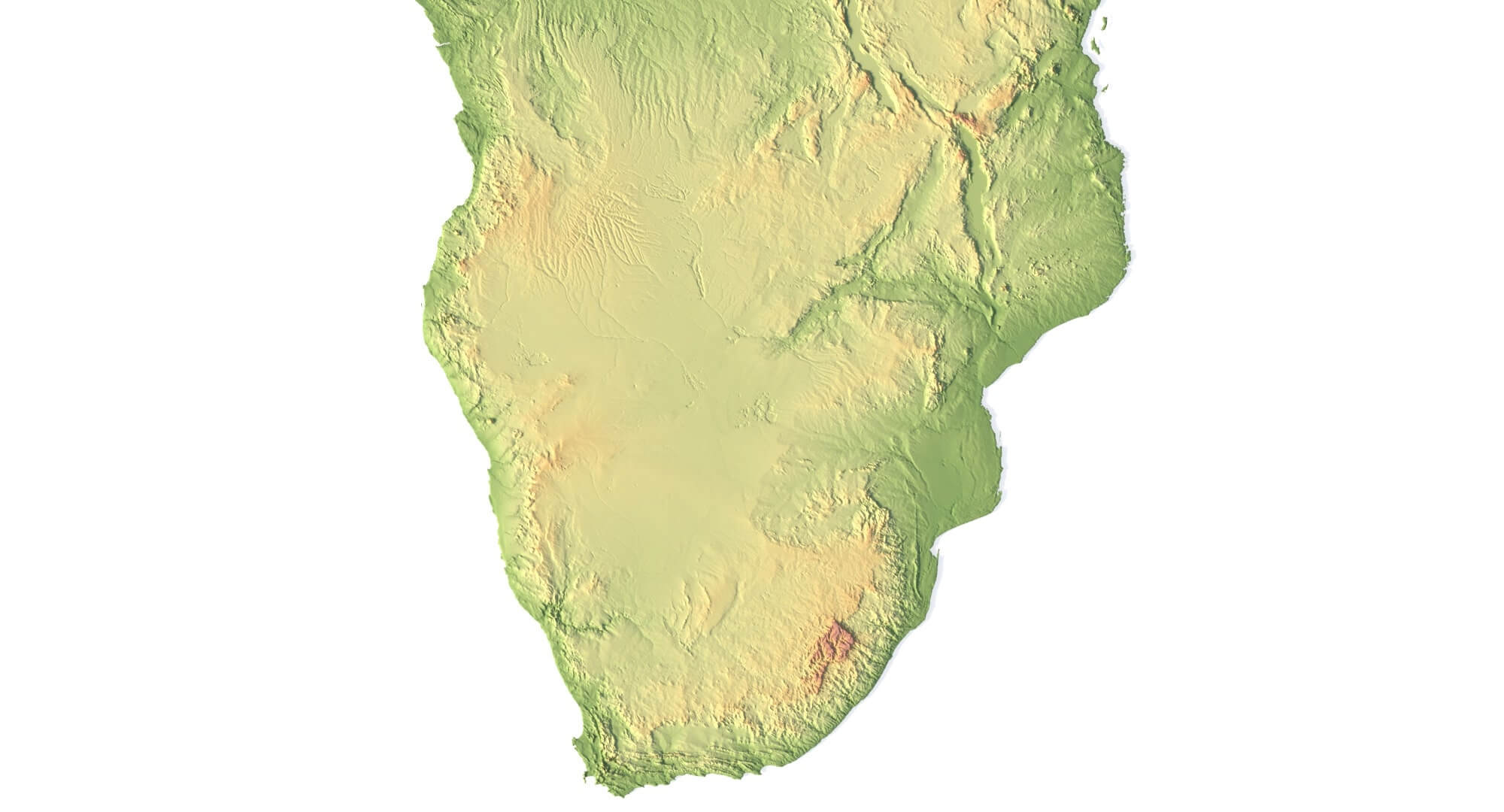 Africa Terrain 3D Map by Shustrik