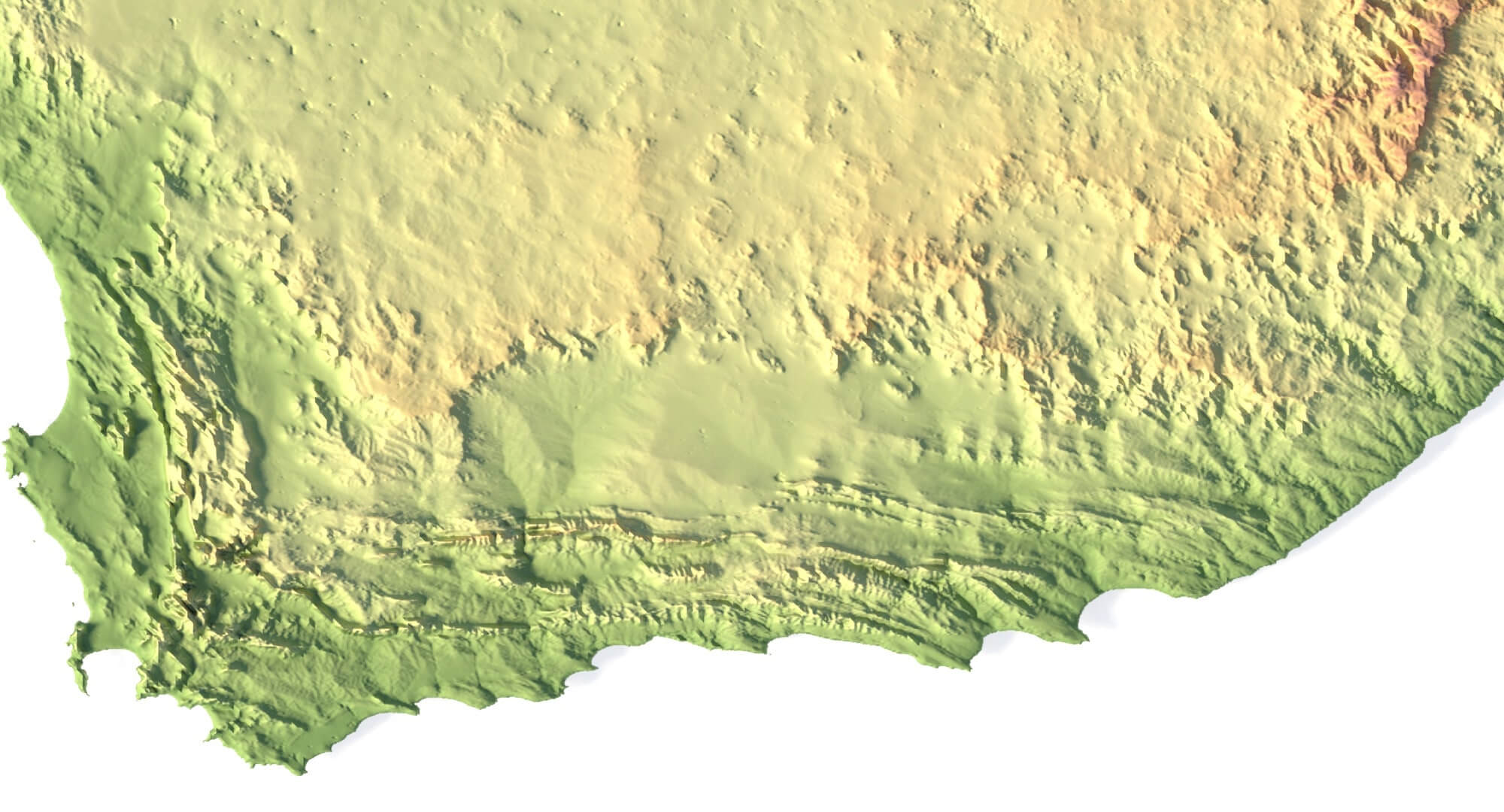 Africa Terrain 3D Map by Shustrik