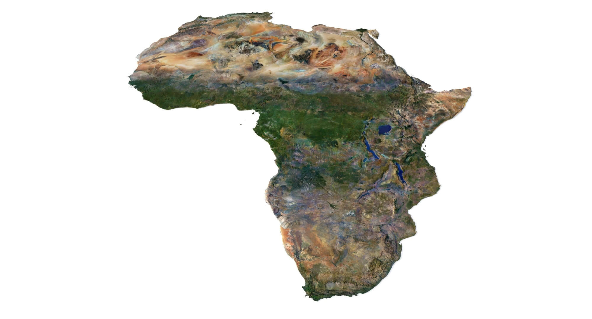 Africa Terrain 3D Map by Shustrik