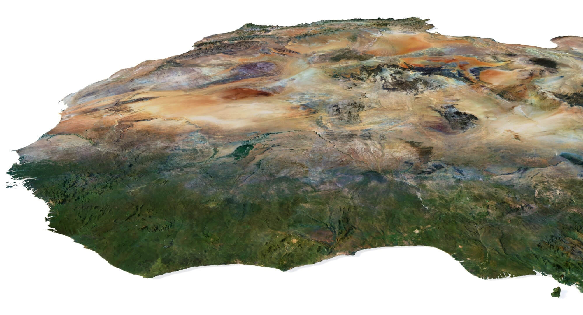 Africa Terrain 3D Map by Shustrik