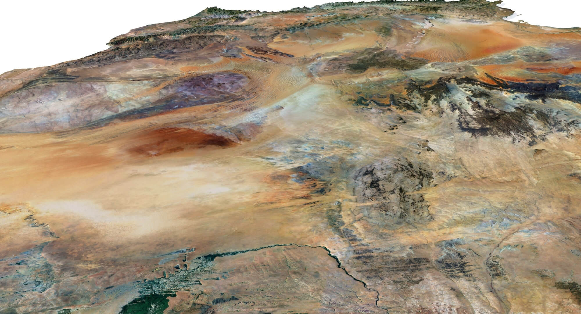 Africa Terrain 3D Map by Shustrik