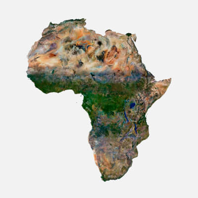Africa Terrain 3D Map by Shustrik
