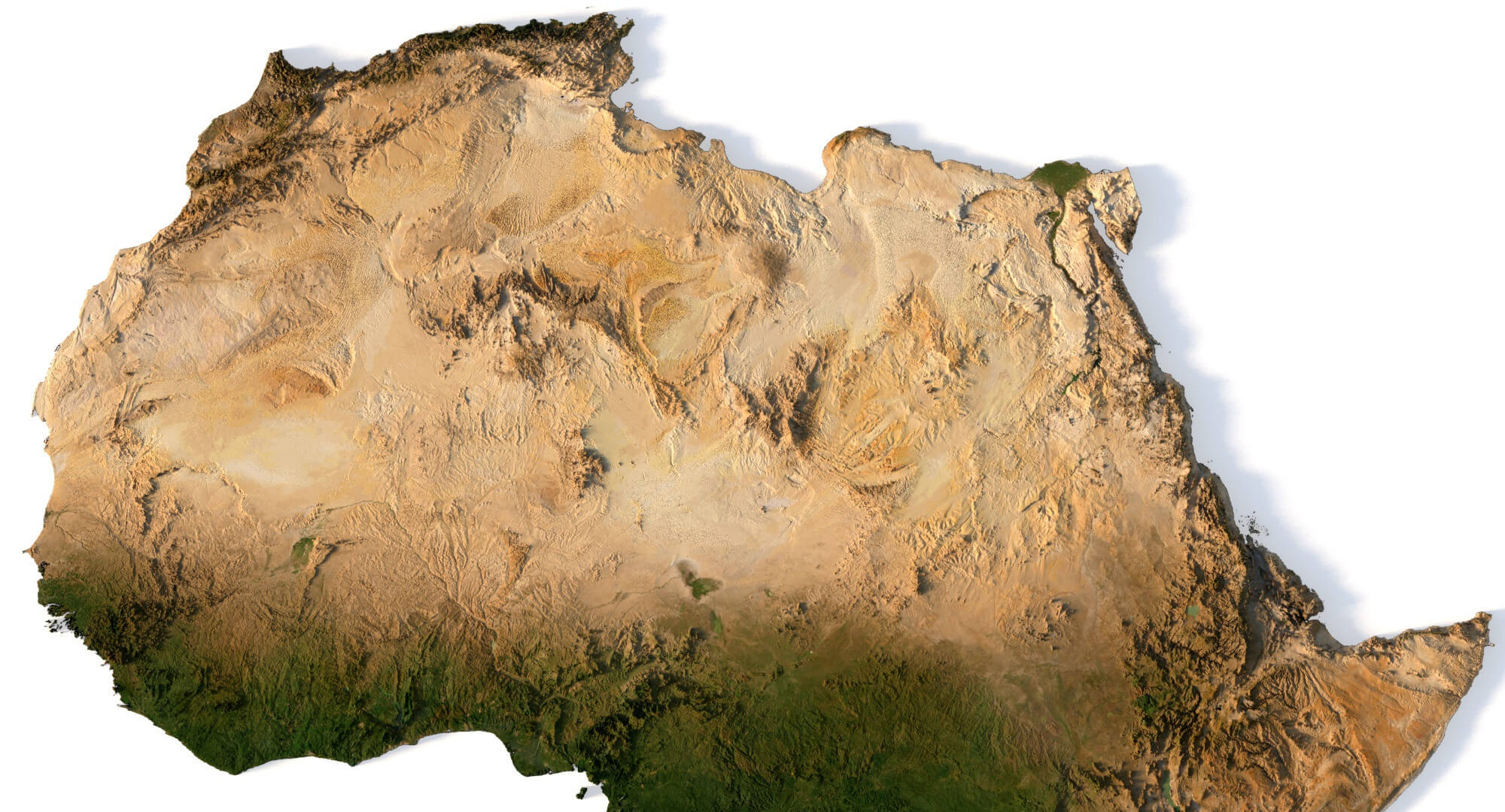 Africa Terrain - 3D Model by Shustrik