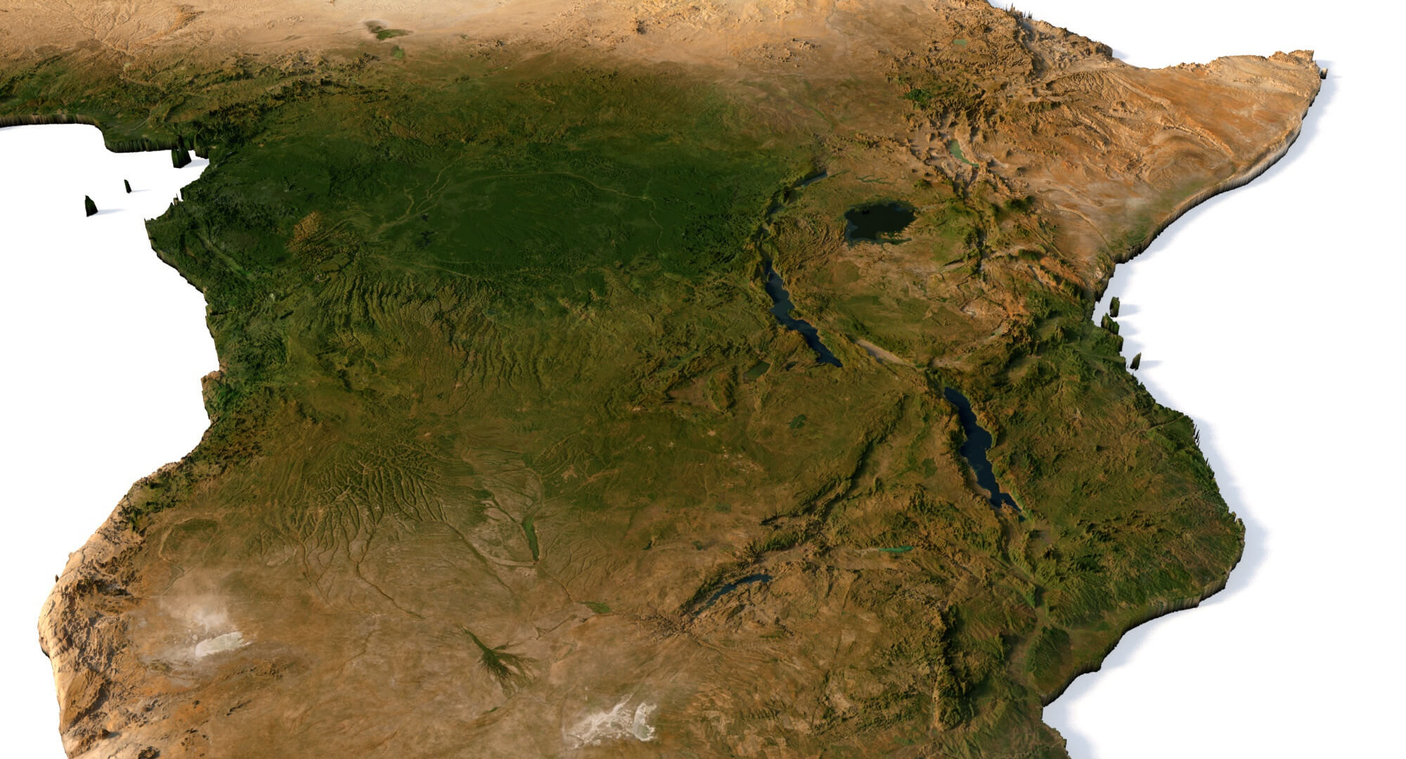 Africa Terrain - 3D Model by Shustrik