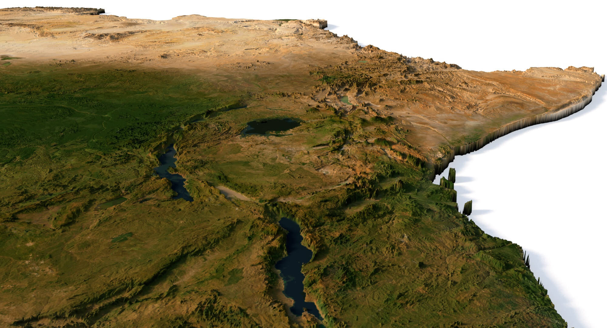 Africa Terrain - 3D Model by Shustrik