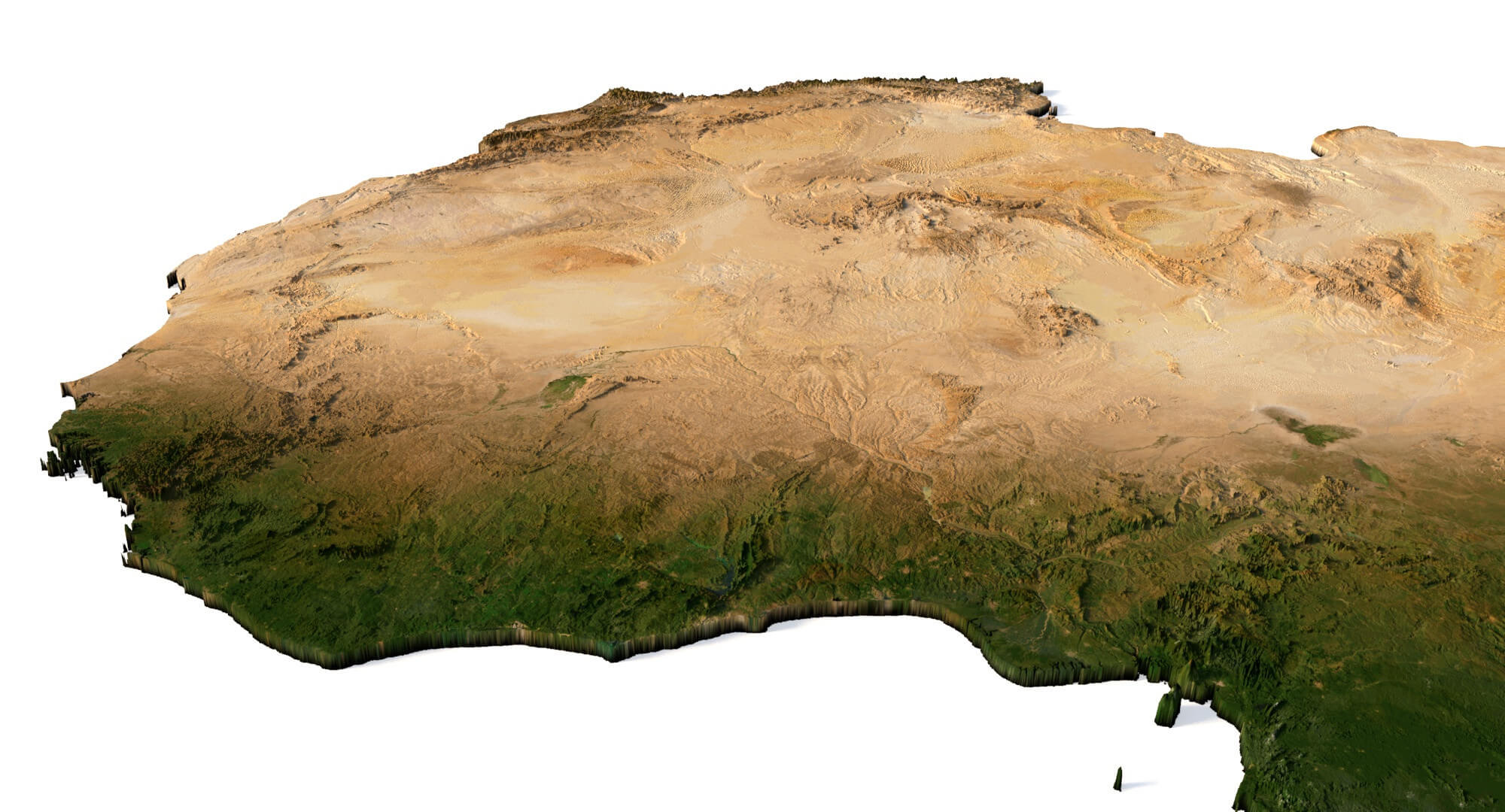Africa Terrain - 3D Model by Shustrik