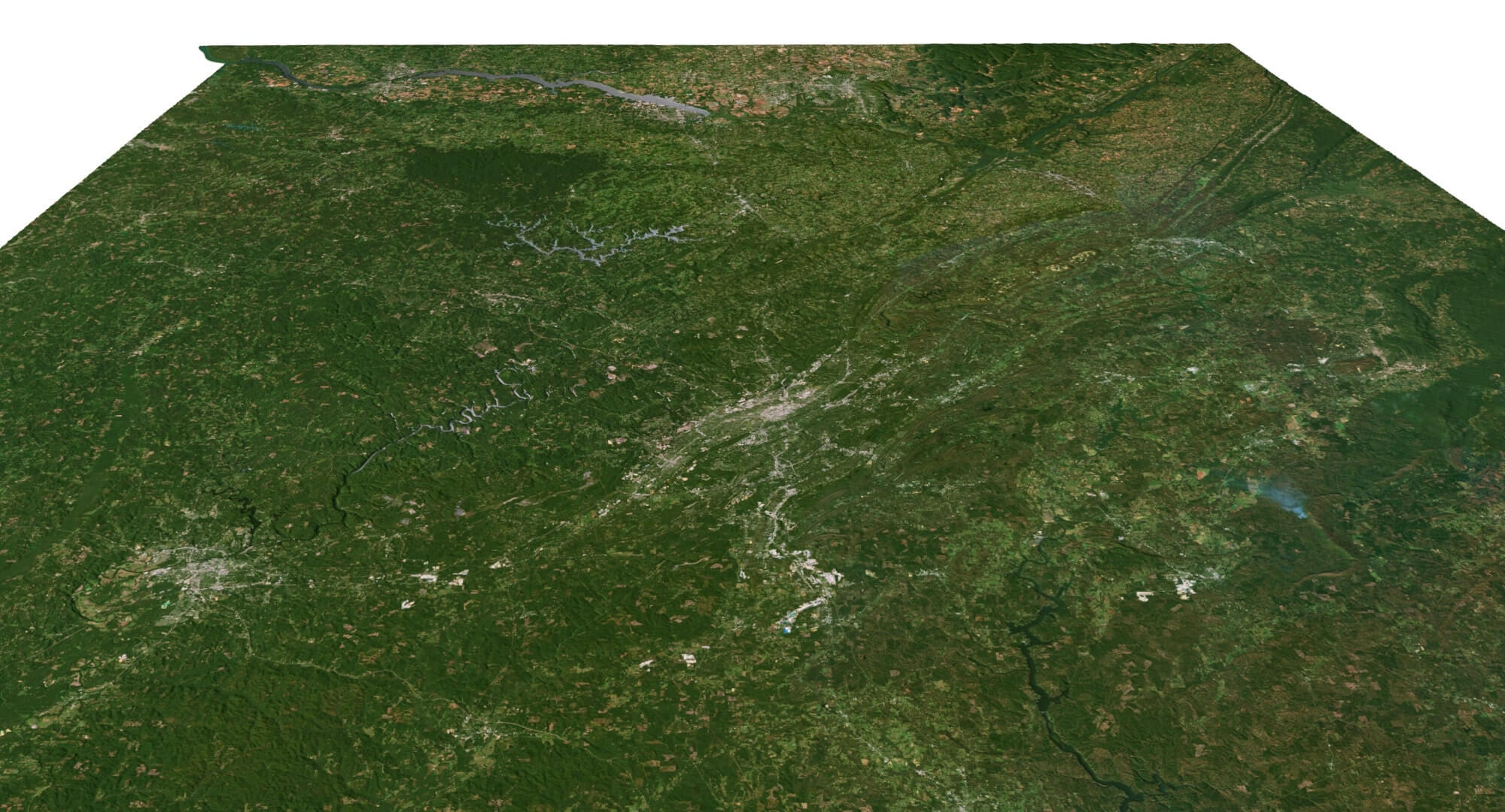 Alabama State Terrain 3D Map by Shustrik