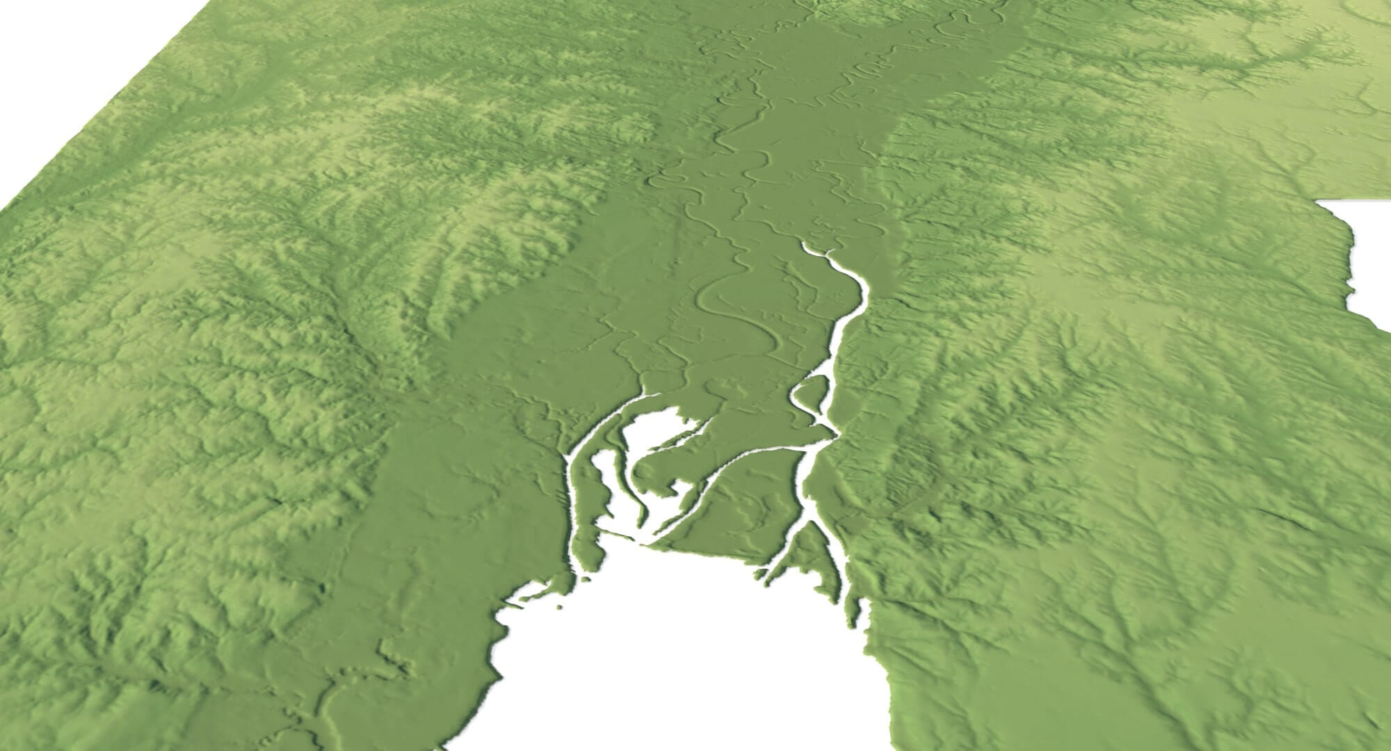 Alabama State Terrain 3D Map by Shustrik
