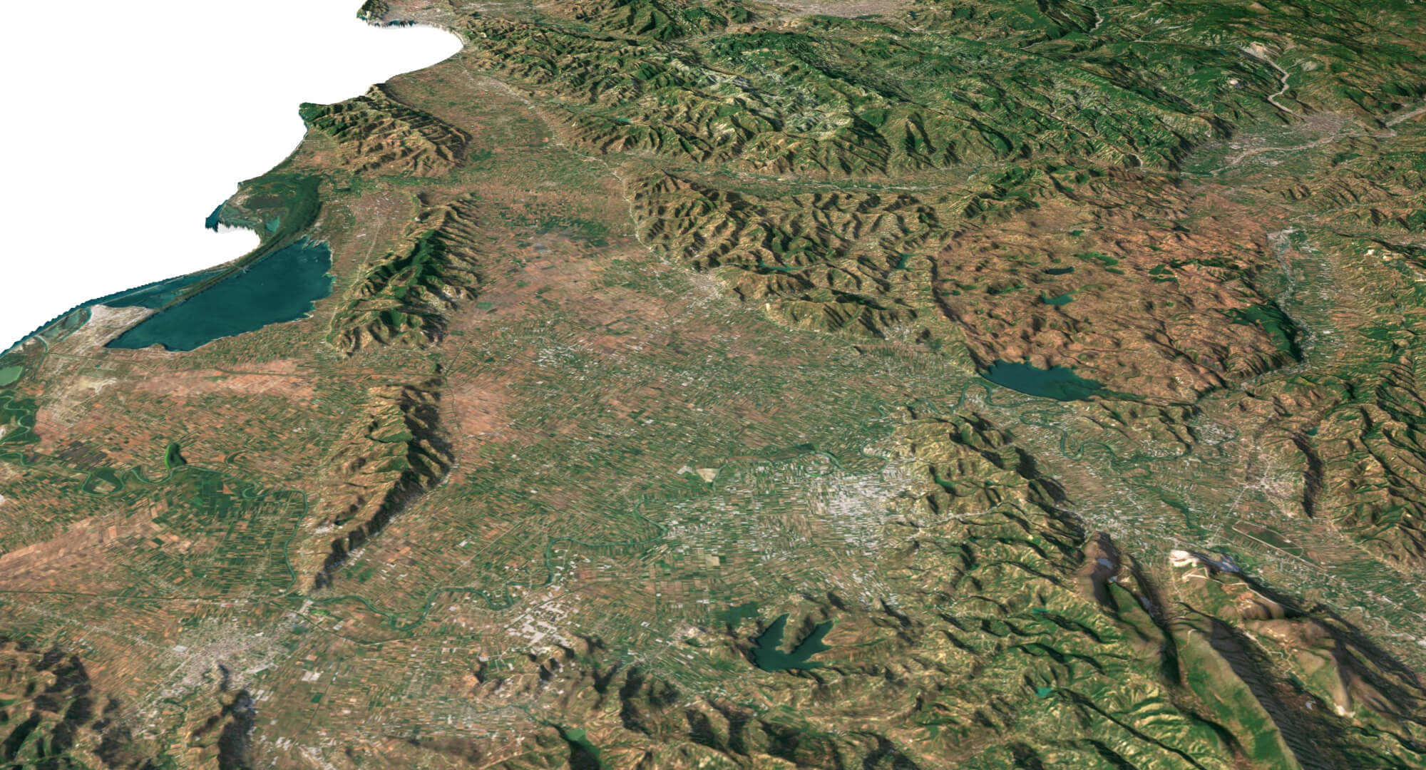 Albania Terrain 3D Map by Shustrik